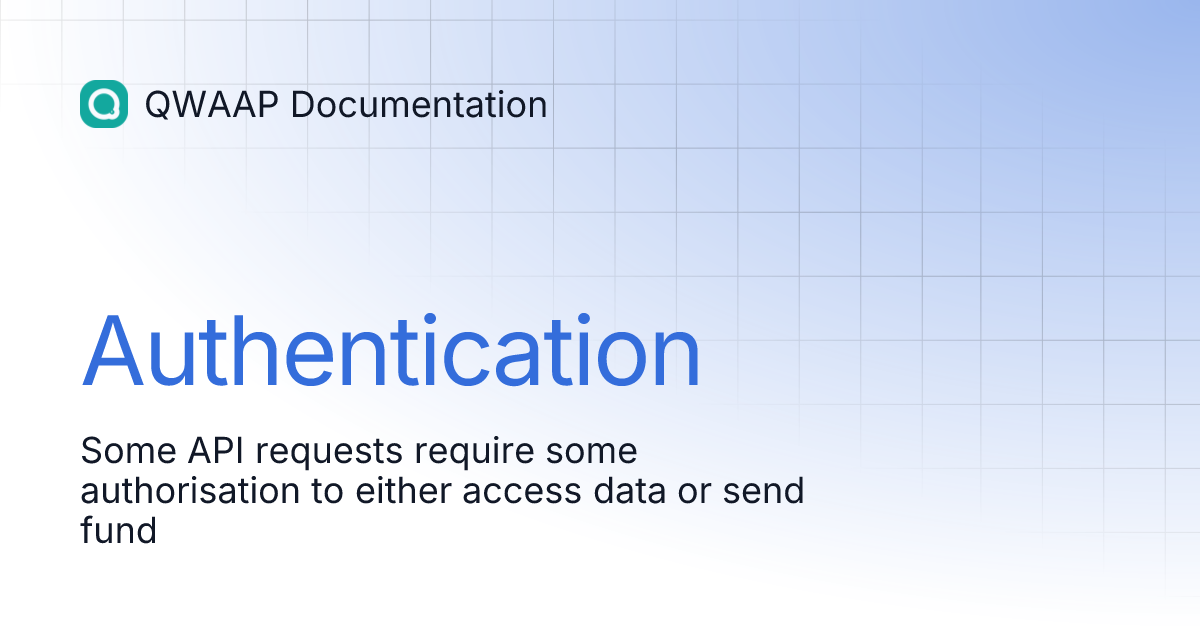 Authentication | QWAAP Documentation